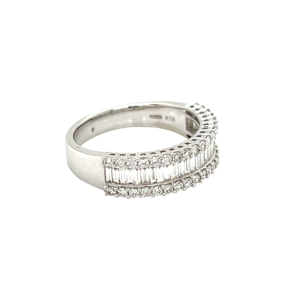 1.29ct Baguette & Round Brilliant Cut Diamond Bridge Ring | Cry For The ...