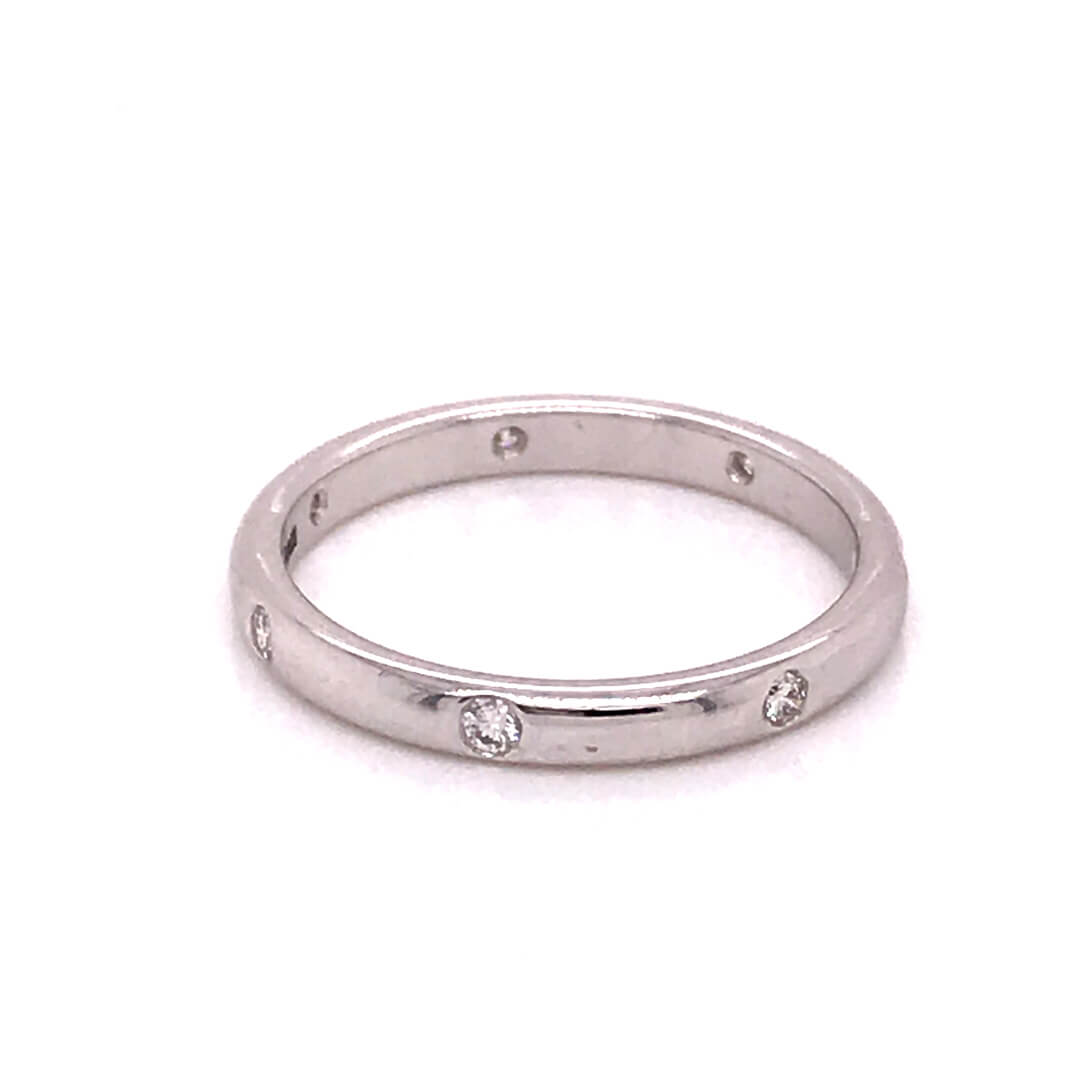 18ct White Gold Diamond Set Wedding Band - Cry For The Moon 18ct White Gold Diamond Set Wedding Band - Cry For The Moon