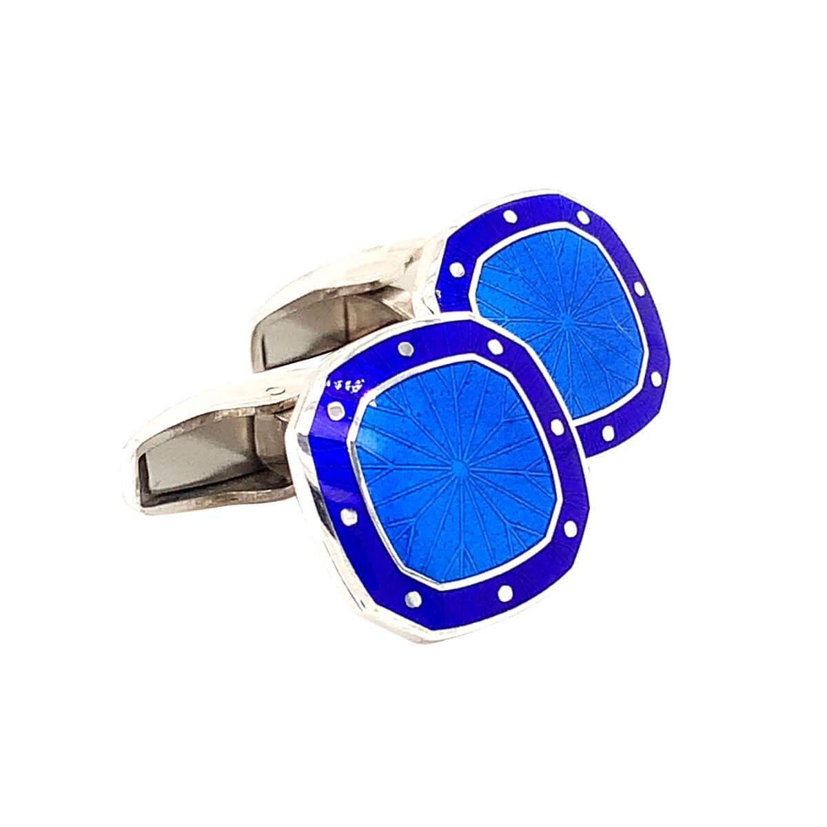 Silver Enamel T Bar Fitting Cufflinks | Cry For The Moon