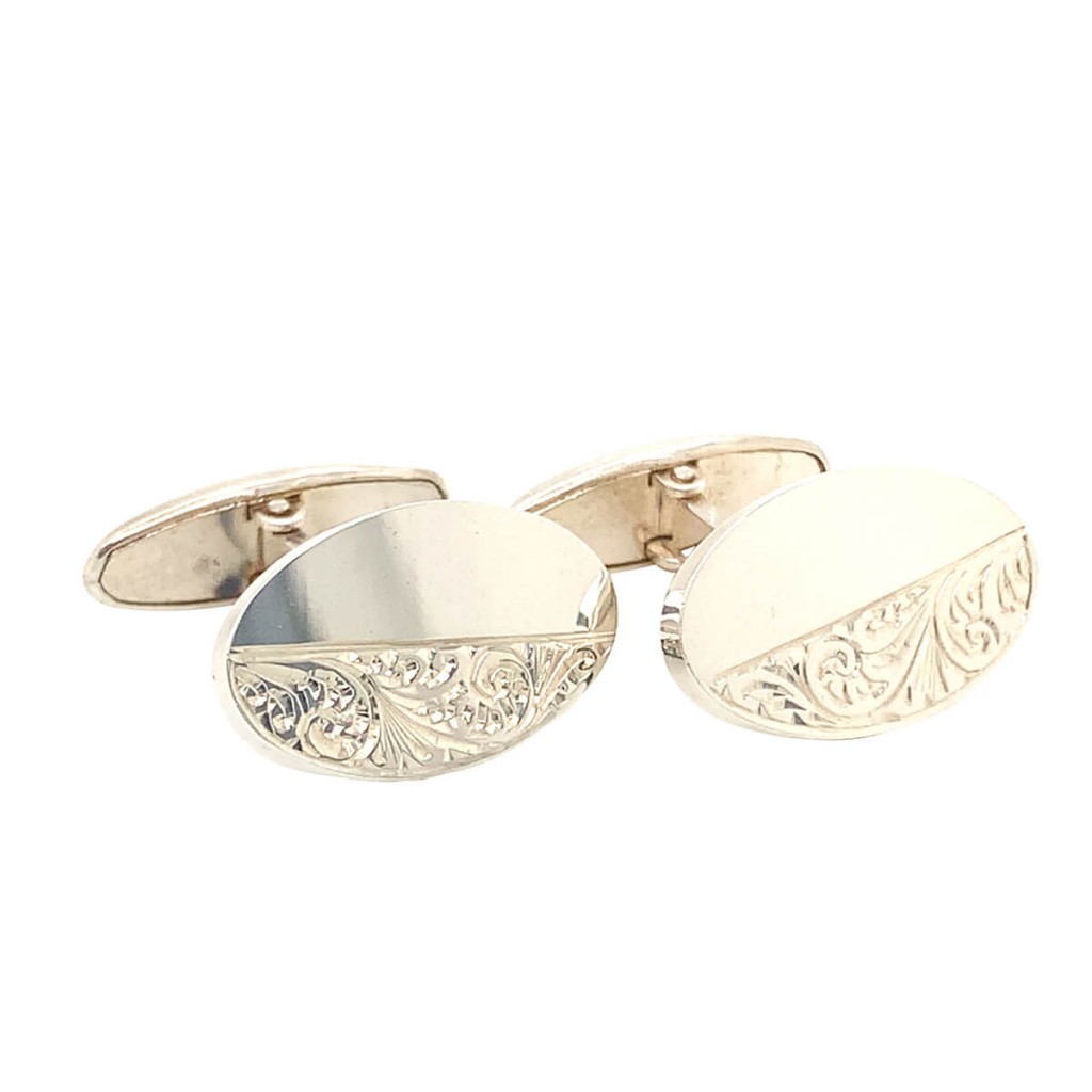 Silver Oval T Bar Cufflinks | Cry For The Moon