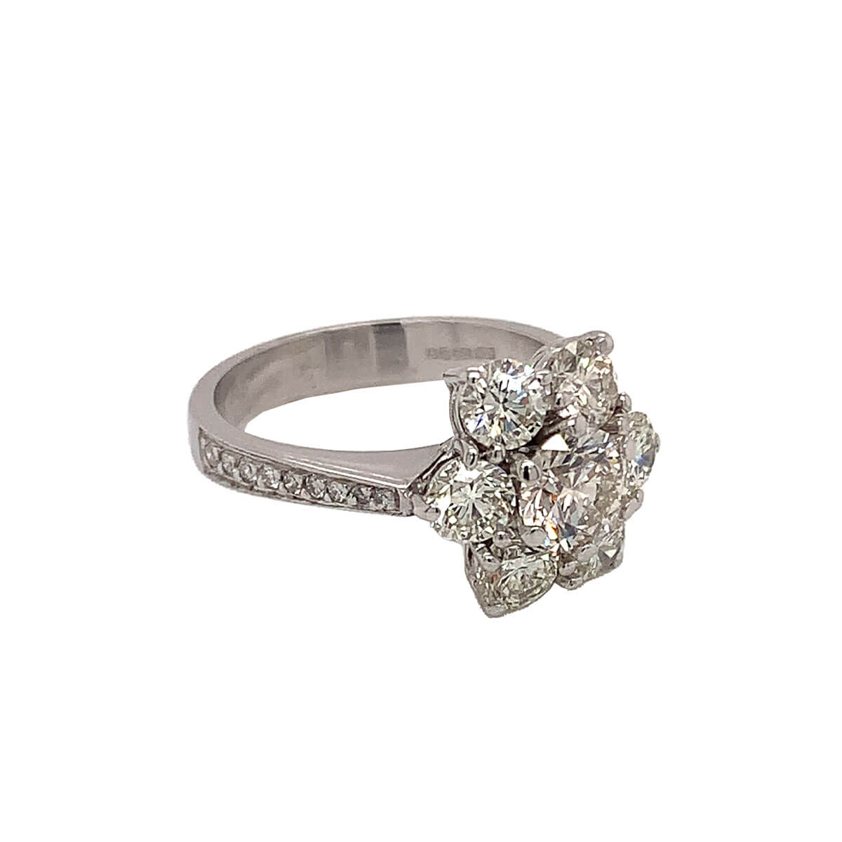 2.00ct Round Brilliant Diamond Cluster Ring | Cry For The Moon