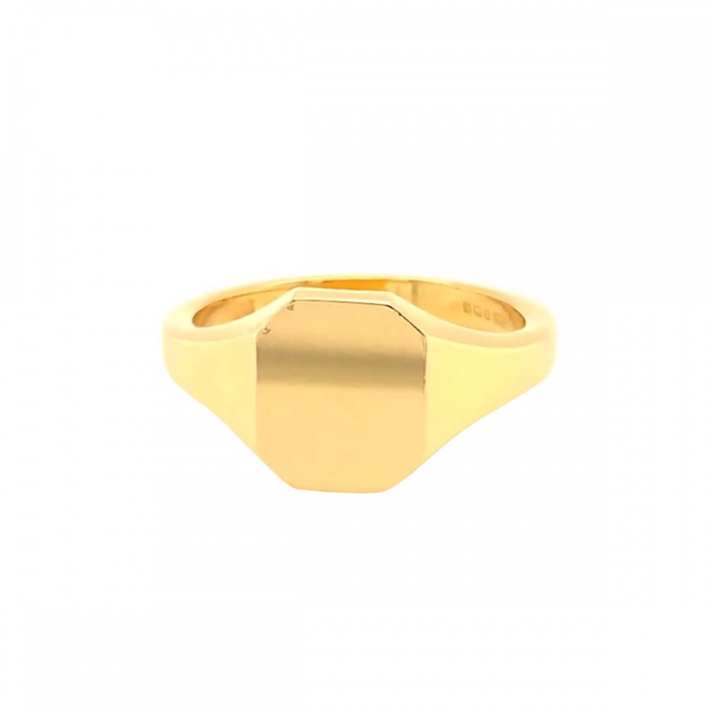 18ct Yellow Gold Rectangular Signet Ring | Cry For The Moon